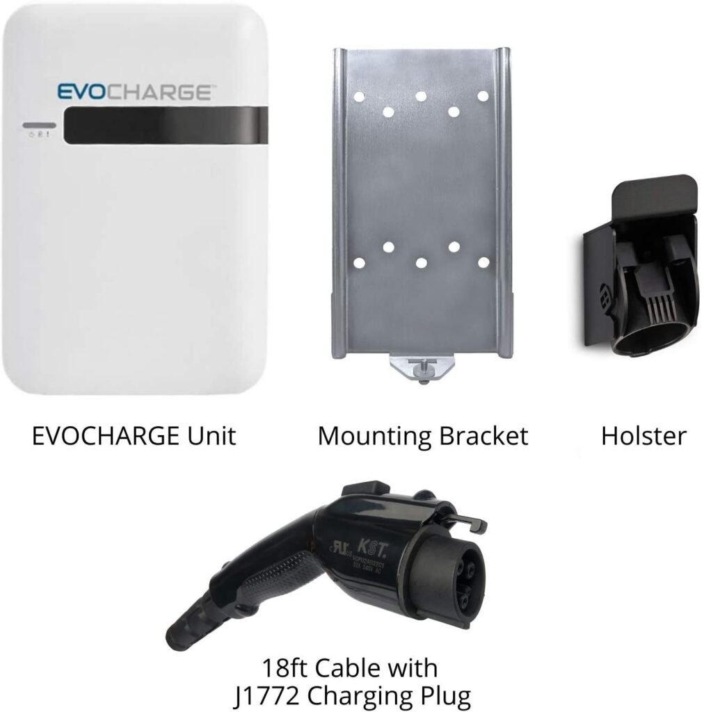 EVoCharge EVSE, Level 2 Electric Vehicle Charging Station with 18 ft ...